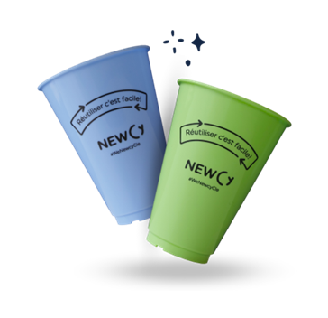 Gobelets réutilisables Newcy : 0 déchets, 100% impact positif